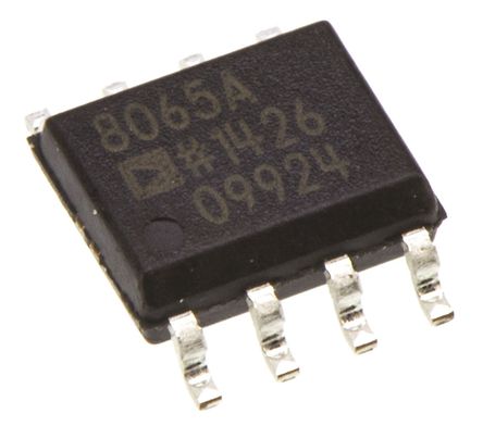 AD8065ARZ | Analog Devices AD8065ARZ 运算放大器, 155MHz增益带宽积, 6 → 18 V单电源电压, 轨至轨输出, 8引脚 SOIC封装 ...